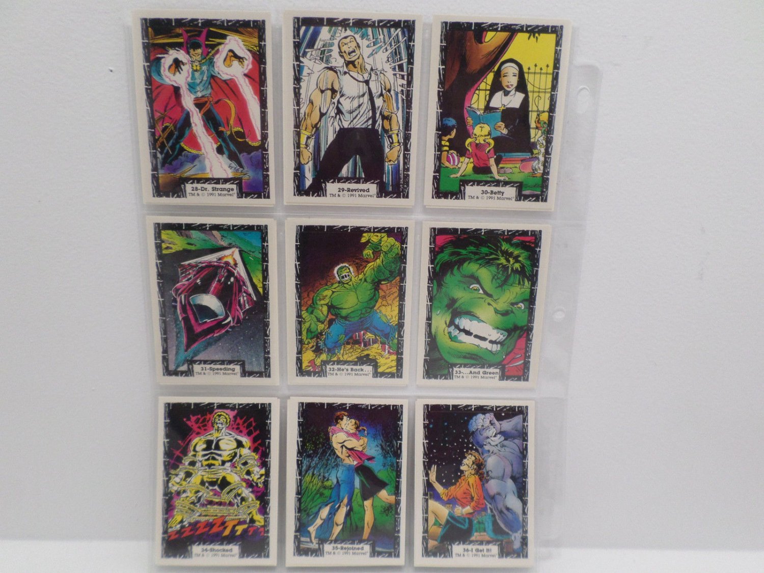1991 The Incredible Hulk Trading Cards by Marvel 1 - 90 Complete Set