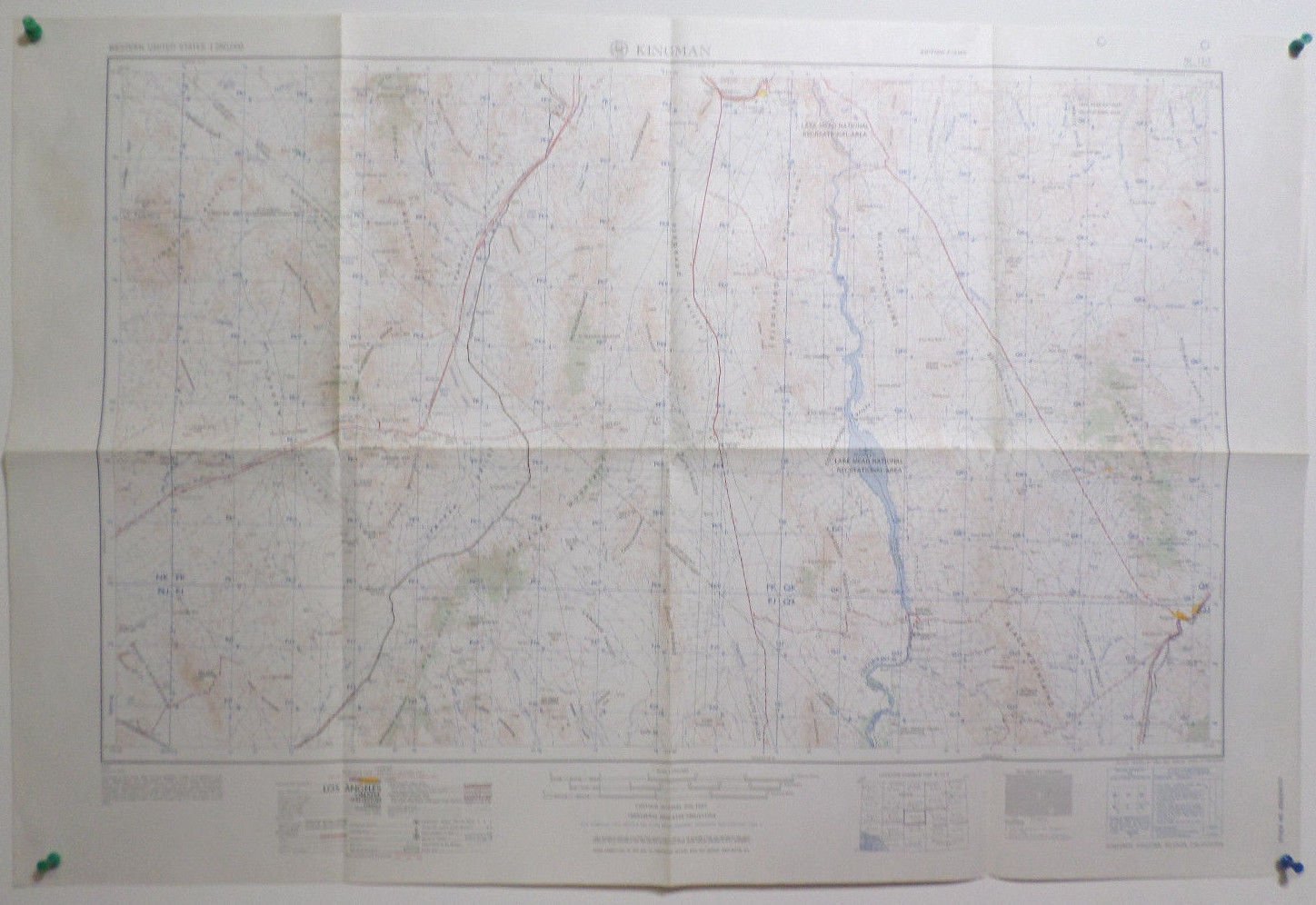Topographic Wall Map Legend Road Data Kingman Arizona 1963 by Army Map ...