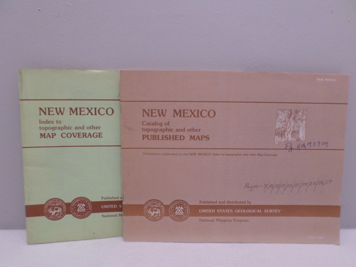 Topographic Map Books 1987 New Mexico Index