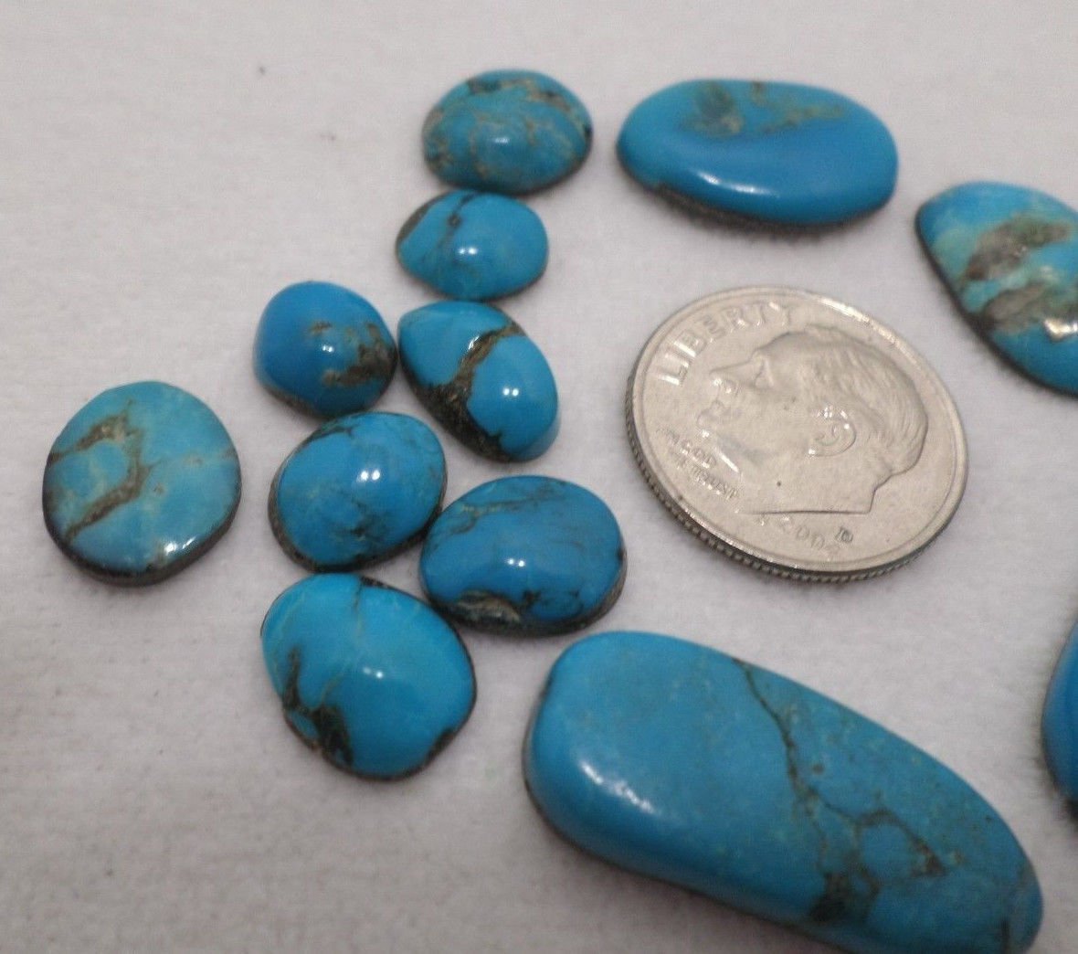 Natural Turquoise Cabochons 40.0 ct Mined in Arizona