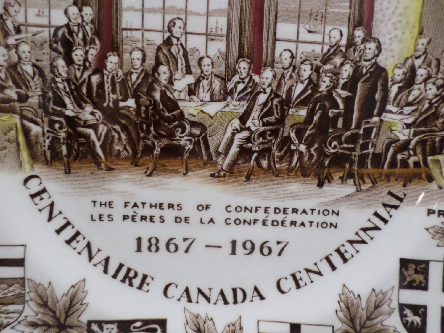 Souvenir Collector Plate Canada Centennial 1867 - 1967 Wood & Sons England