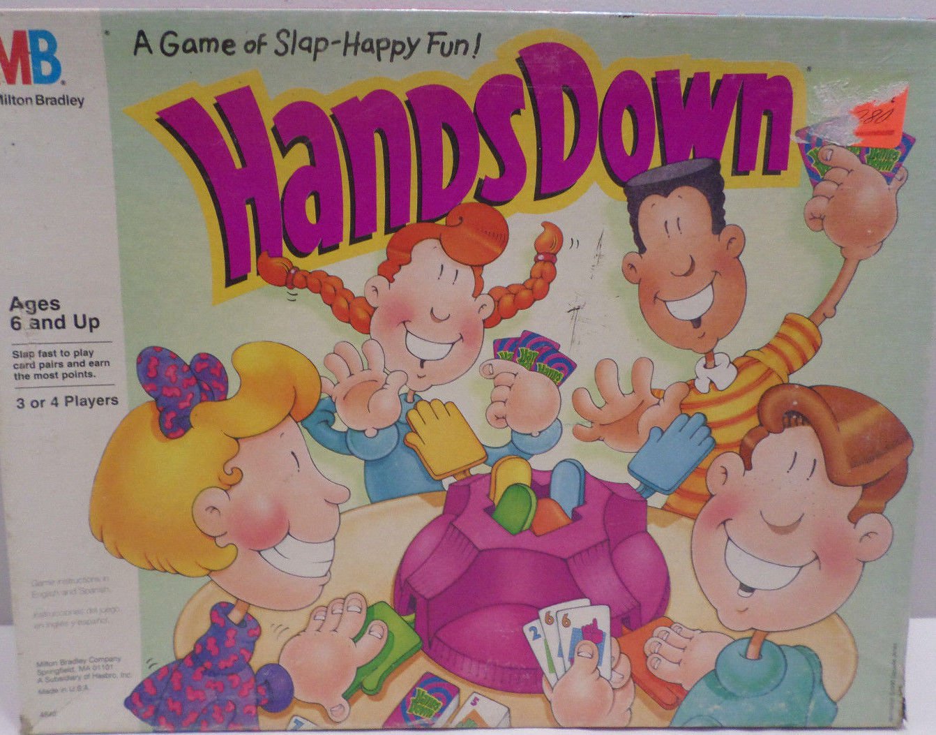 1990 Hands Down Slap O Matic Board Game by Milton Bradley