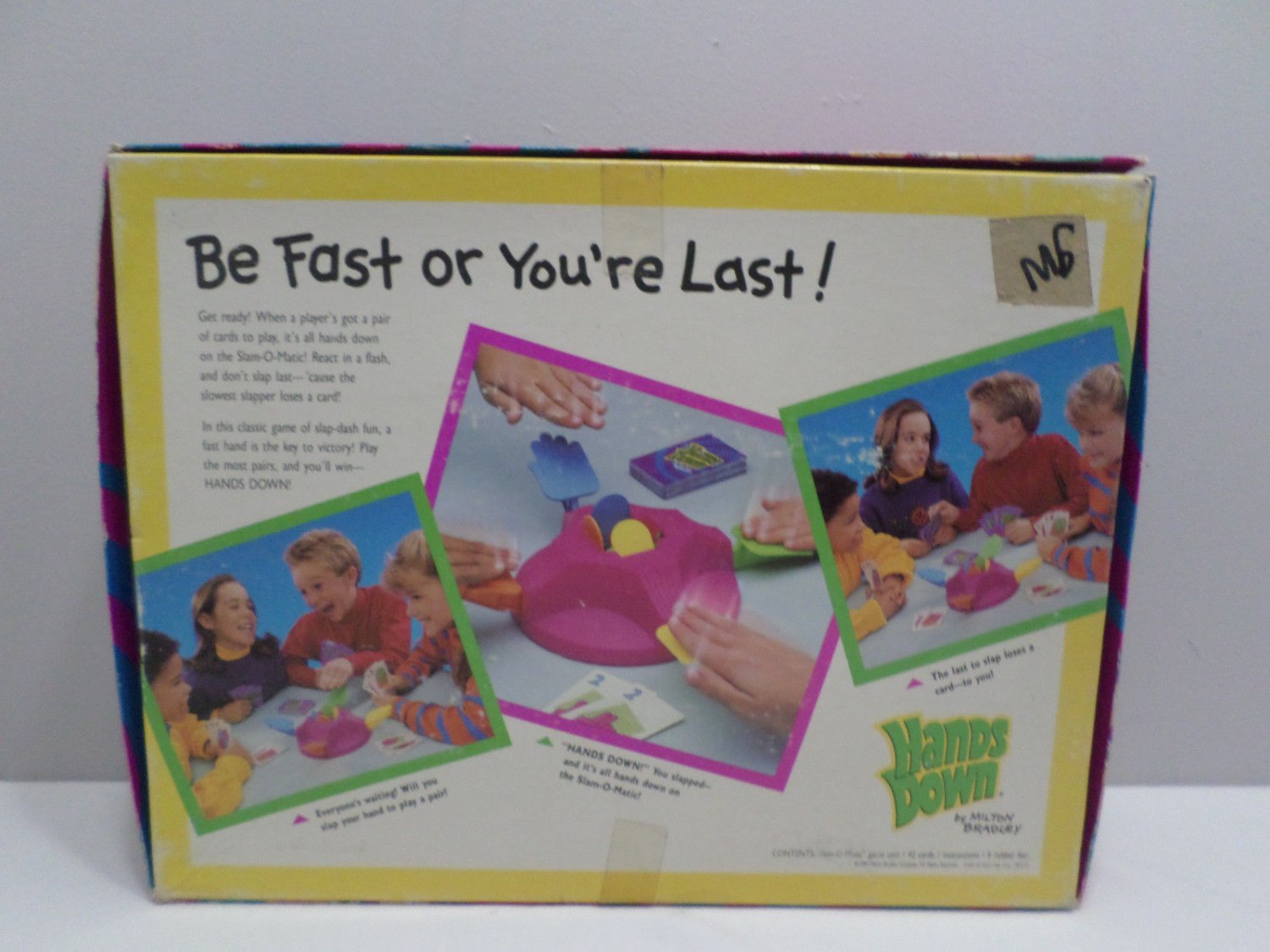 1990 Hands Down Slap O Matic Board Game by Milton Bradley