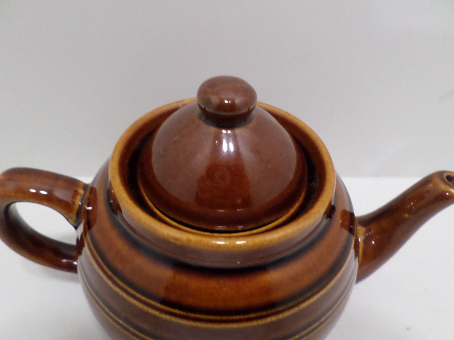 Vintage Teapot Brown Porcelain Made in China
