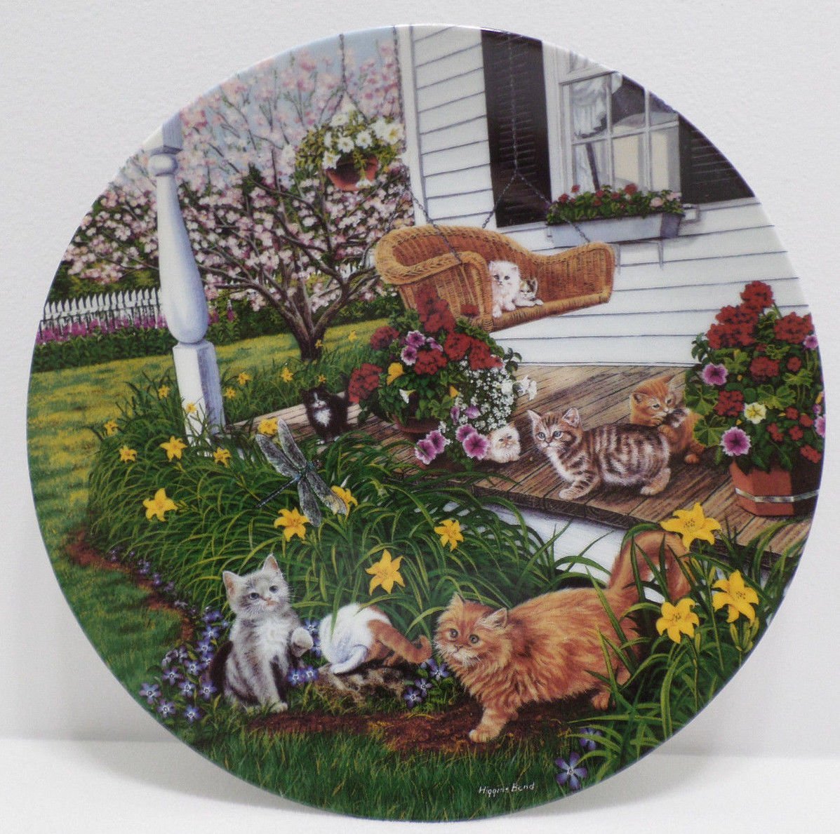 Collector Plate Kitty Corner by Higgins Bond