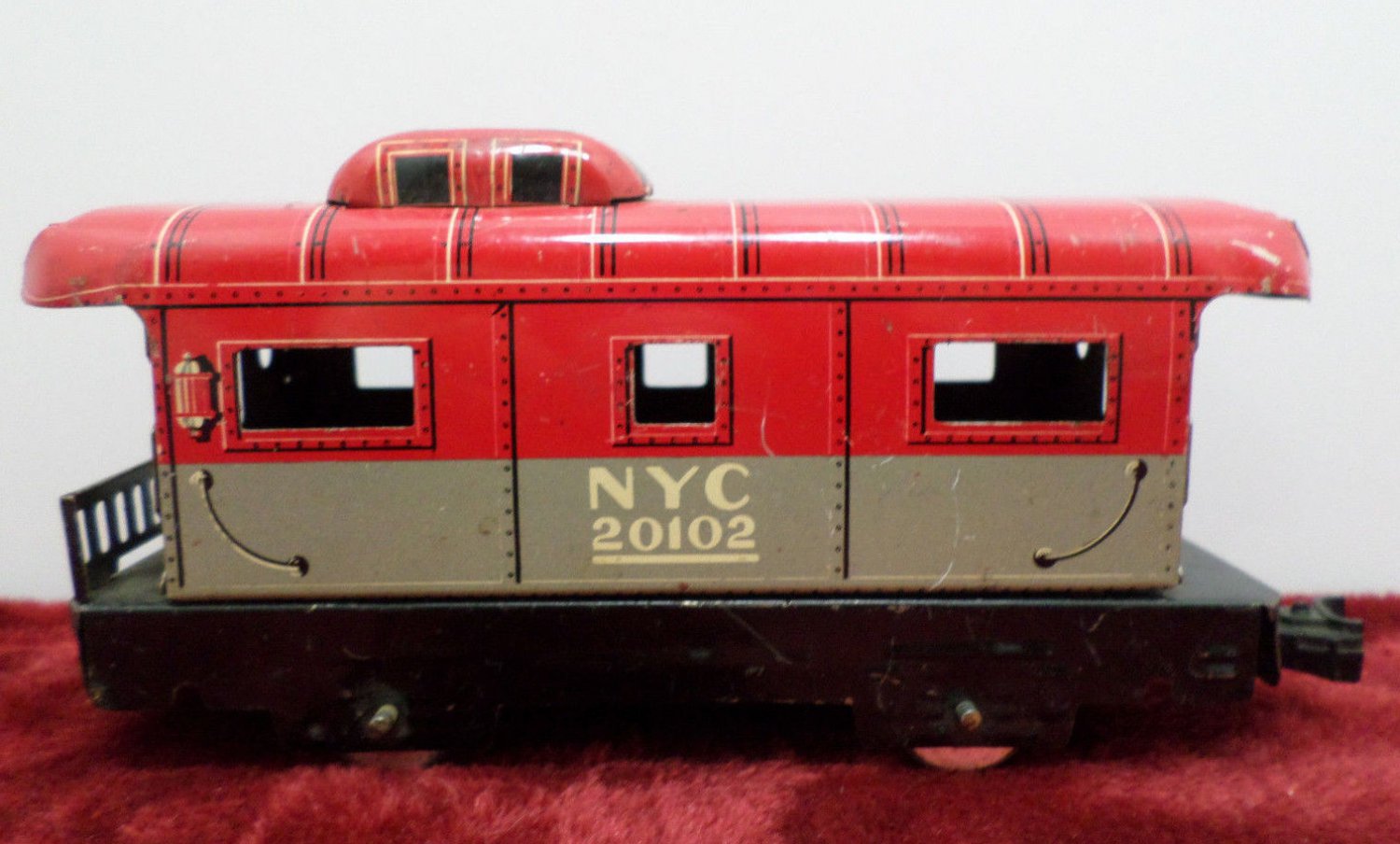 Marx Train Caboose Red Metal O Scale NYC
