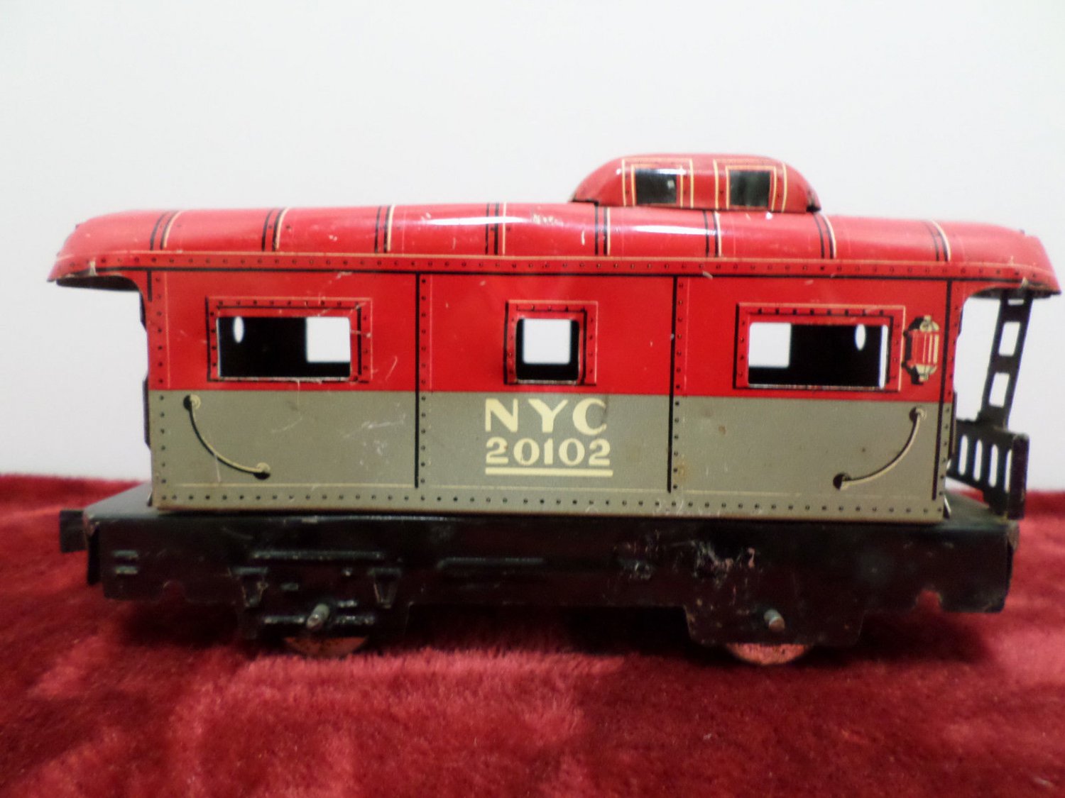 Marx Train Caboose Red Metal O Scale NYC