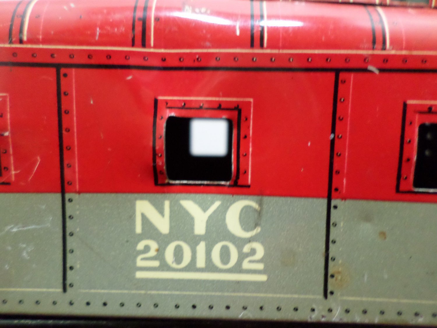 Marx Train Caboose Red Metal O Scale NYC