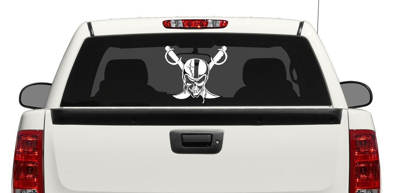 Raider Nation Old School Large Logo Car Window Decal Bumper Sticker US ...