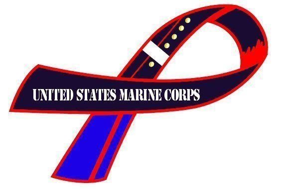 USMC Marine Corps Dress Blues Ribbon Full Color Window Sticker Decal US ...