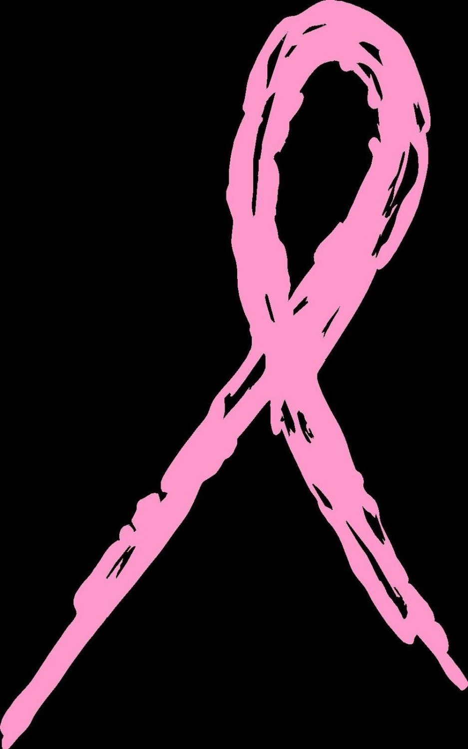 Breast Cancer Grunge Ribbon Vinyl Car Truck Window Laptop Decal Sticker