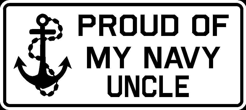Proud of My Navy Uncle Vinyl Car Window Decal Bumper Sticker US Seller