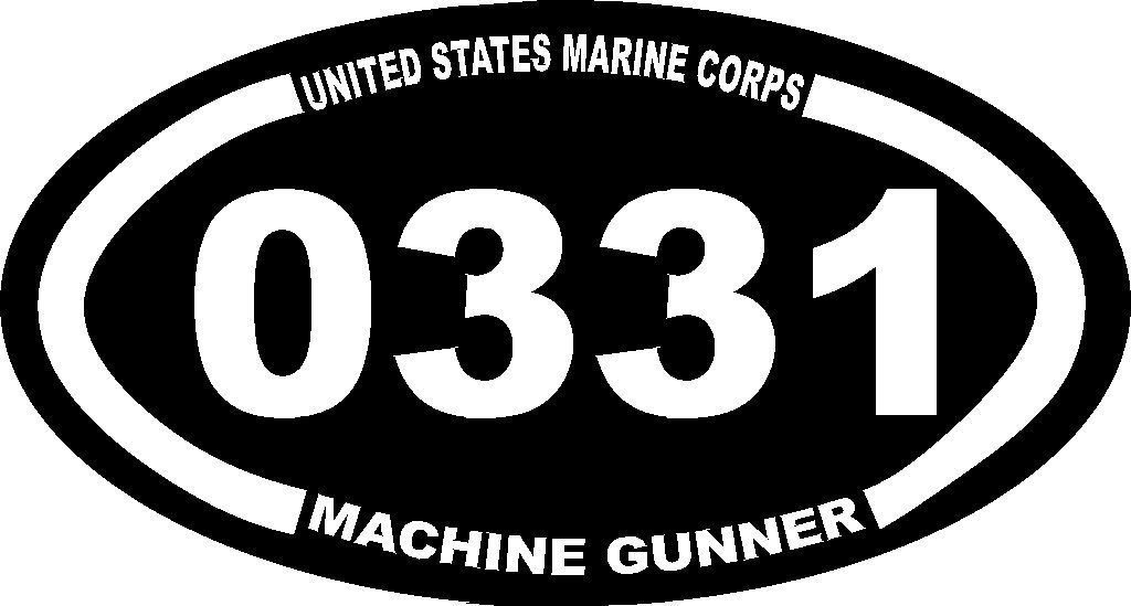 Marine Corps 0331 Machine Gunner USMC Vinyl Car Window Decal Sticker US ...
