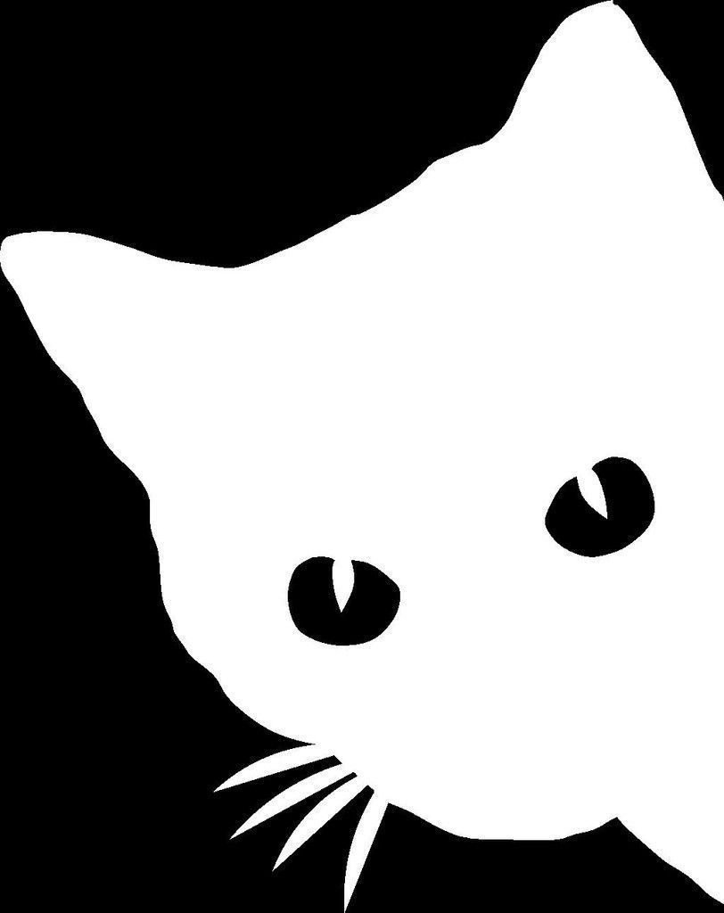 Side Peeking Cat Die Cut Vinyl Car/Truck Window Decal Bumper Sticker US ...