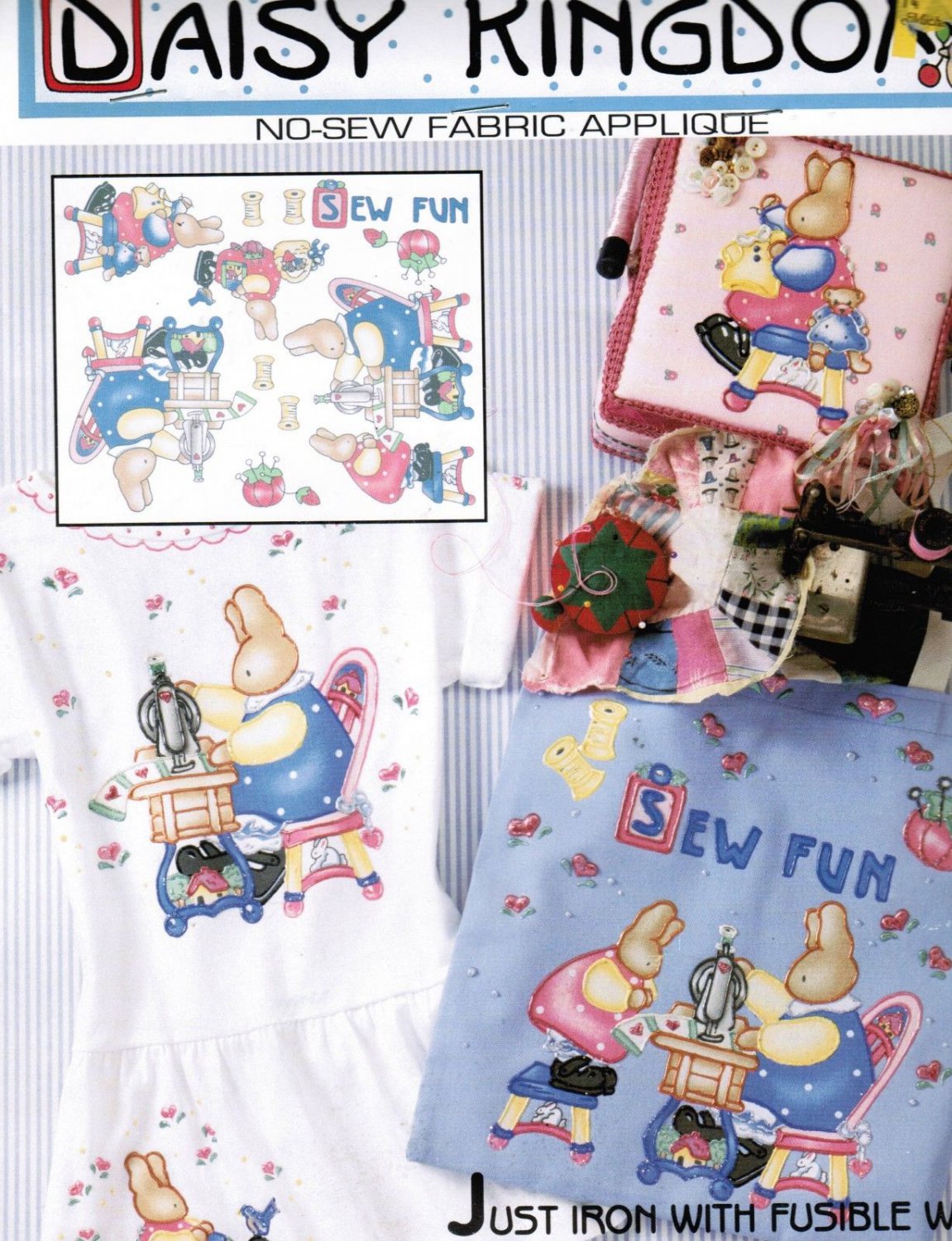 Daisy Kingdom 6252 Honey Bunny Sew Fun No Sew Fabric Applique