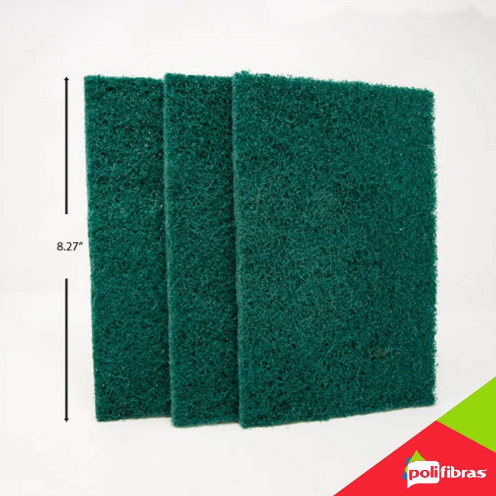 Fibra verde para trastes y cocina 3 piezas