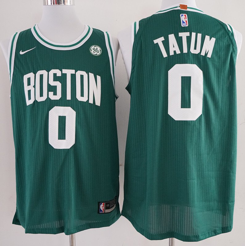 MenS Boston Celtics #0 Jayson Tatum Green 2017-2018 Nike Swingman ...
