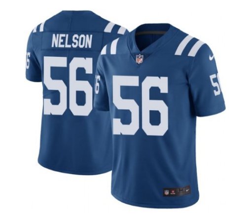 Men's Indianapolis Colts #56 Quenton Nelson color rush Limited jersey blue