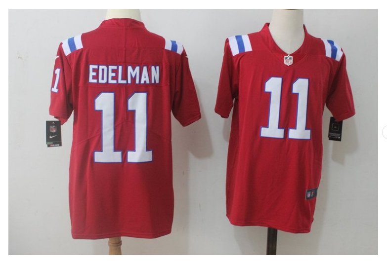Men's Patriots 11 Julian Edelman Color Rush Limited Jersey red