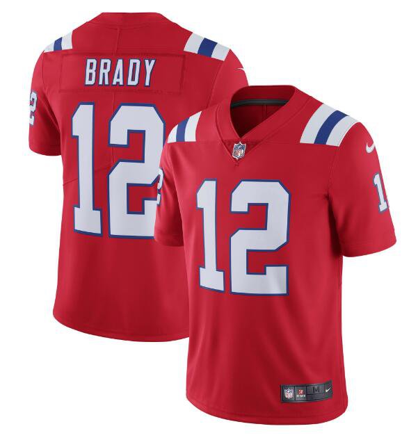Tom Brady #12 New England Patriots Limited Player Jersey Youth Red Size S