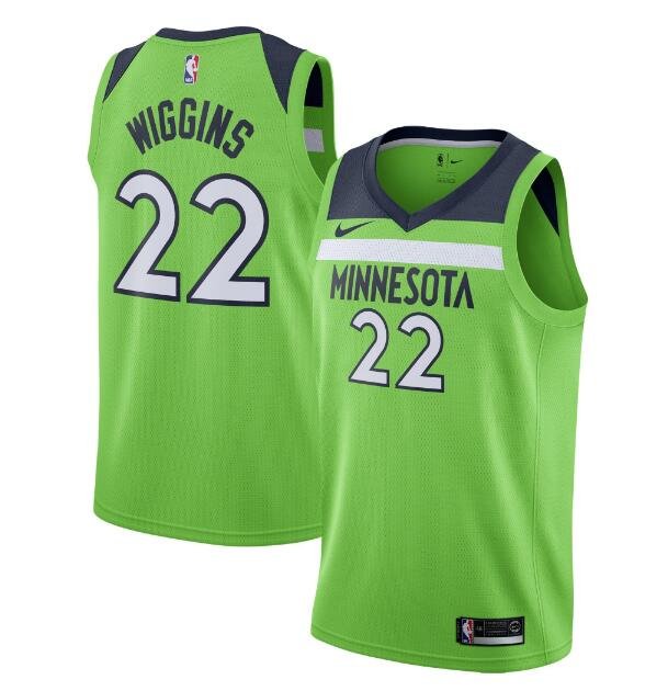 Andrew Wiggins #22 Minnesota Timberwolves Swingman Men's Jersey Green ...