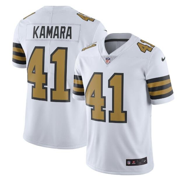 Alvin Kamara #41 New Orleans Saints Color Rush Limited Player Jersey Men's White Size M