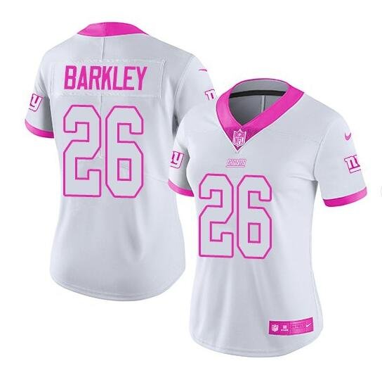 Saquon Barkley #26 New York Giants Limited Player Jersey Women's White ...