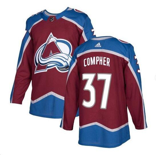J T Compher #37 Colorado Avalanche Player Men's Jersey Burgundy