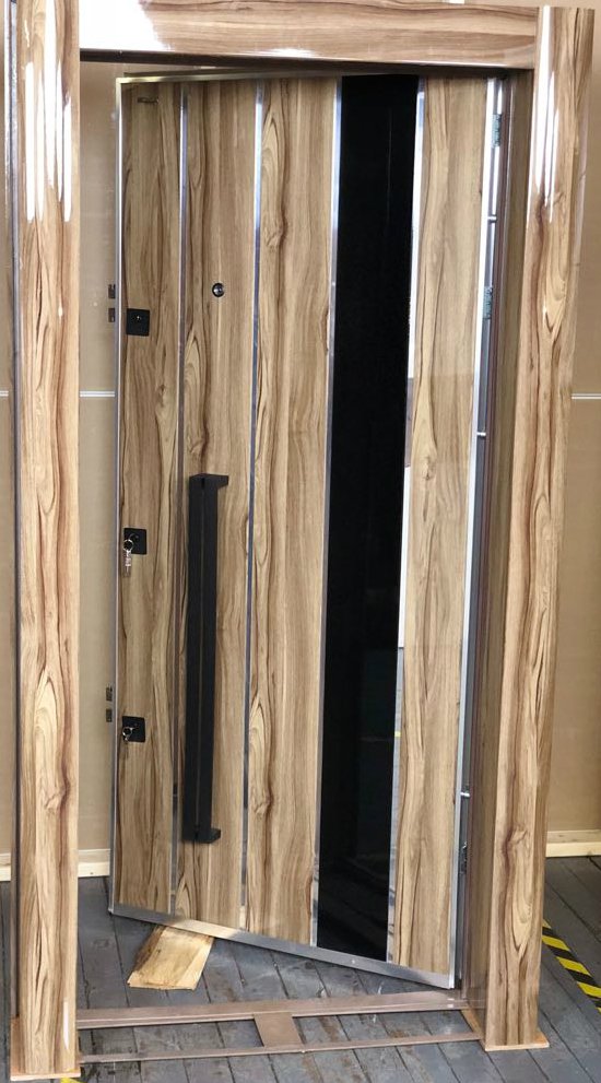 Haska HG PVC Milano Wood Steel & Security Door MOD-800SMP
