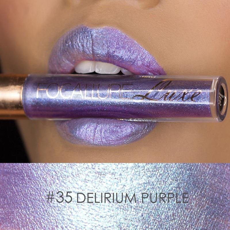 Focallure Metallic Lip Gloss Liquid Lipstick #35 - Delirium Purple