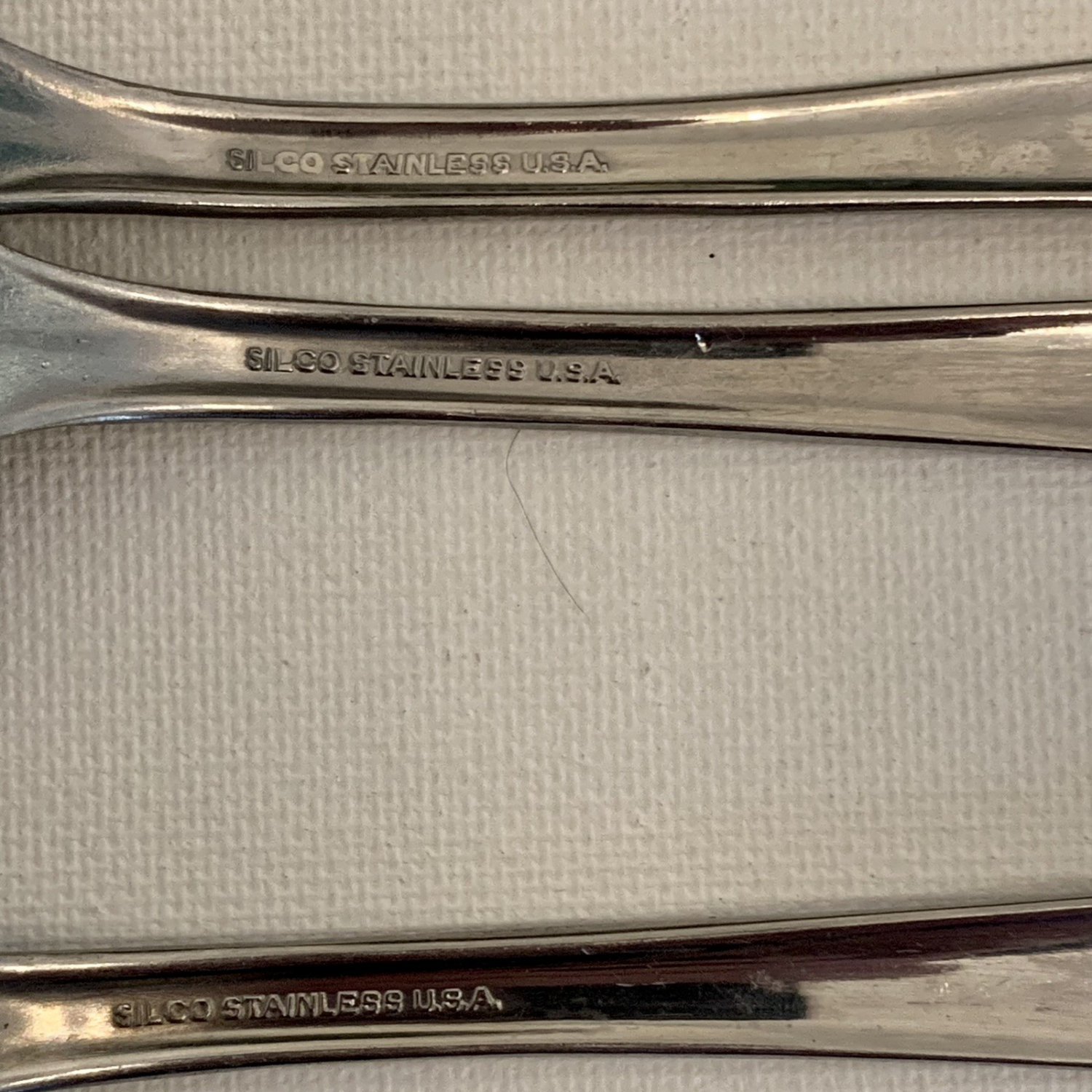 3 Silco Stainless MARDI GRAS 8.5" Dinner Spoons Large Spoon Vintage USA ...