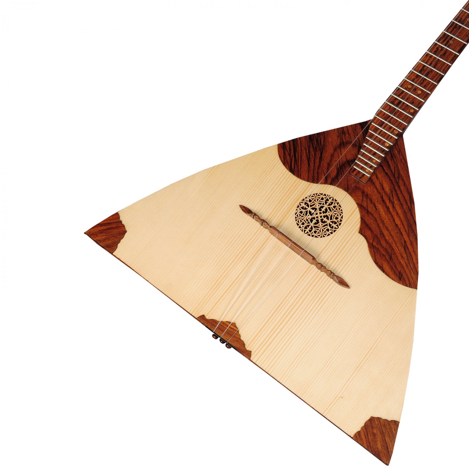 Heartland Prima Balalaika, 3 String variegated rosewood and lacewood