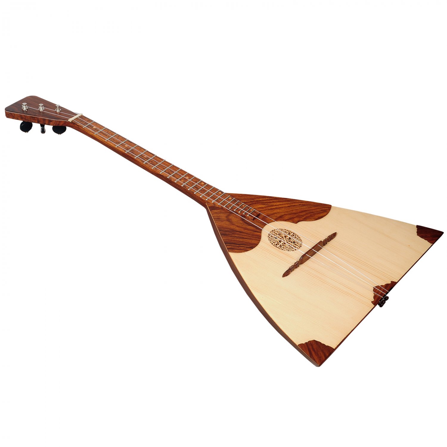 Heartland Prima Balalaika, 3 String variegated rosewood and lacewood
