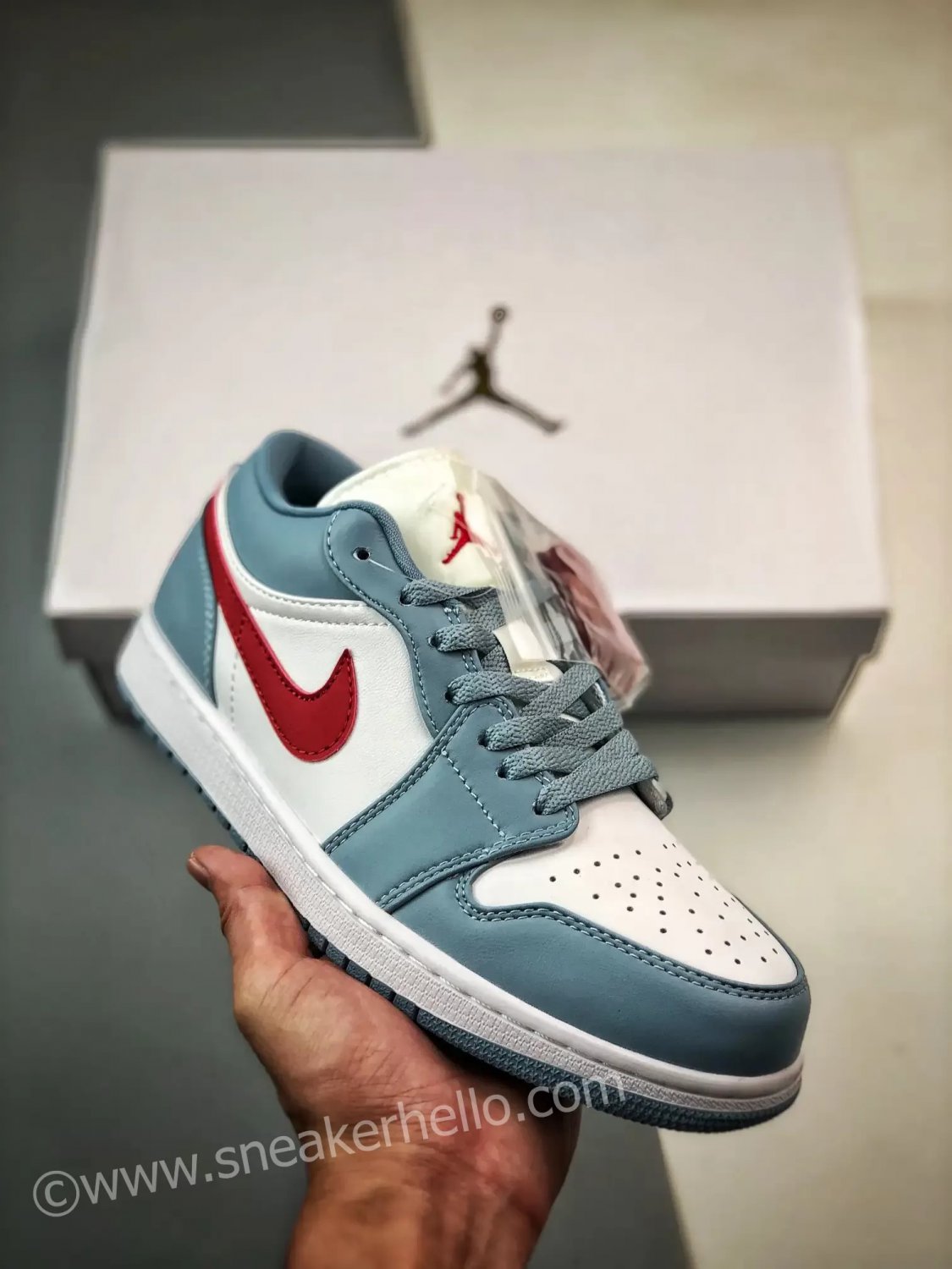2024 & 2025 air jordan 1 low blue grey dune red dc0774-164
