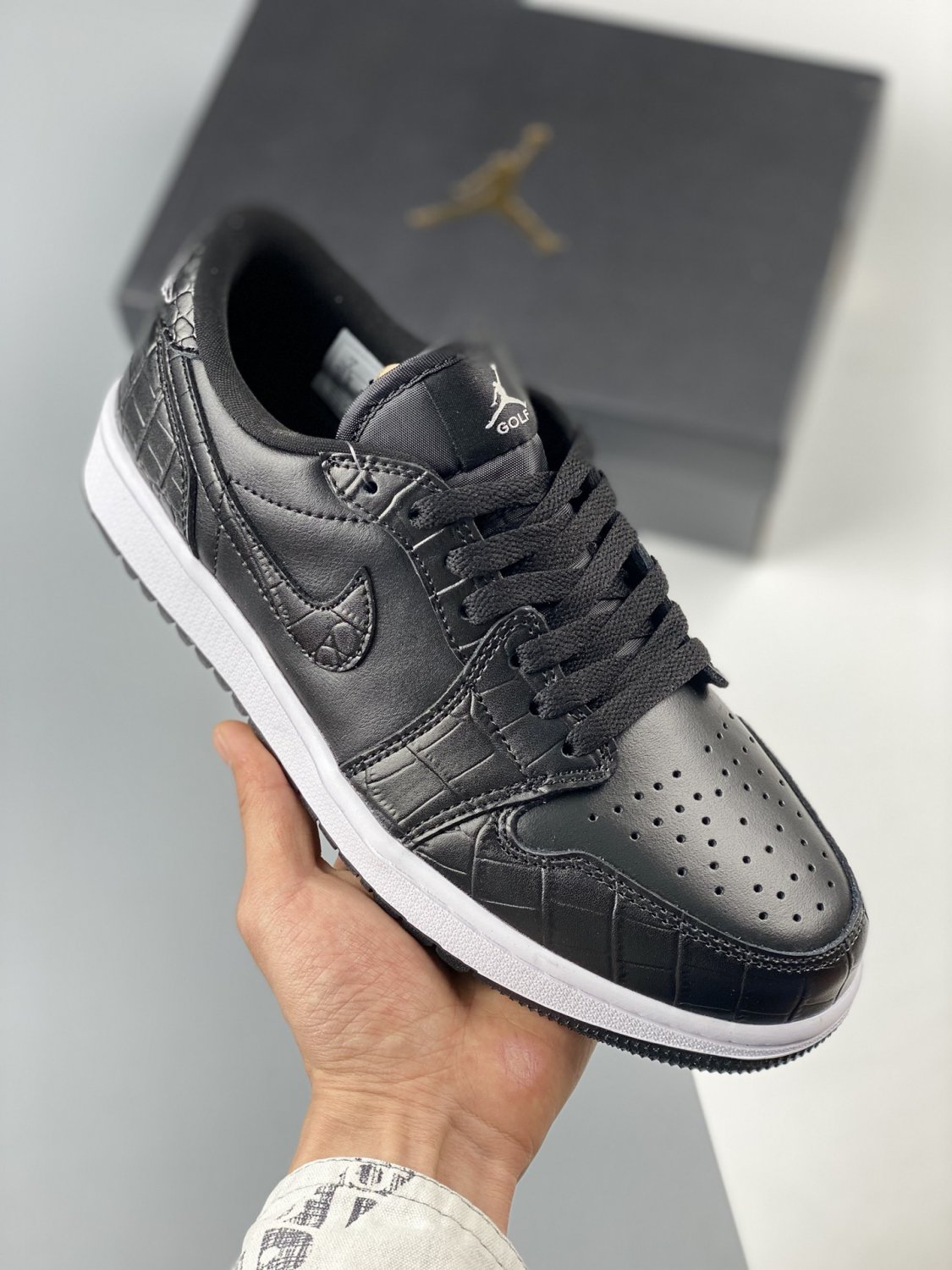 2024 & 2025 air jordan 1 low golf “croc” blackiron greywhite dd9315-003