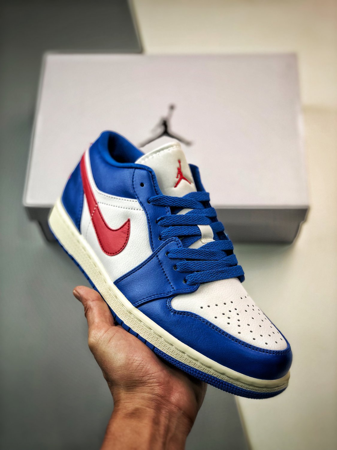 2024 & 2025 air jordan 1 low sport bluegym red-white dc0774-416