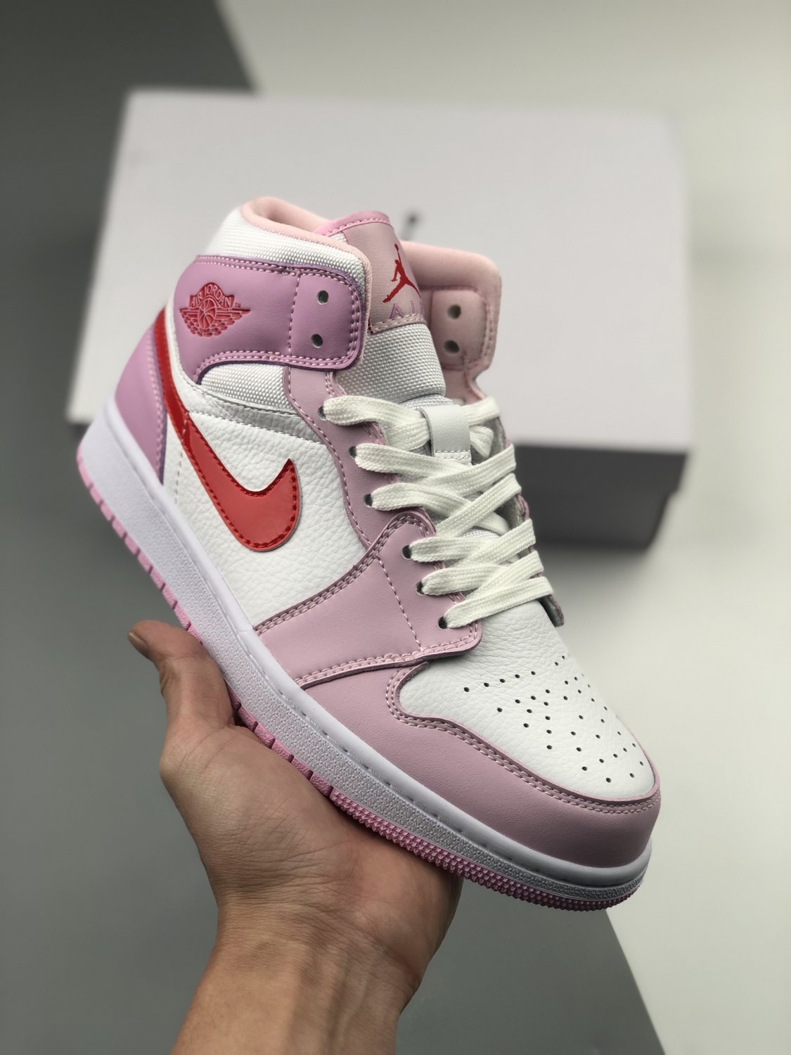 2024 & 2025 air jordan 1 mid â valentineâ s dayâ white pink dr0174-500