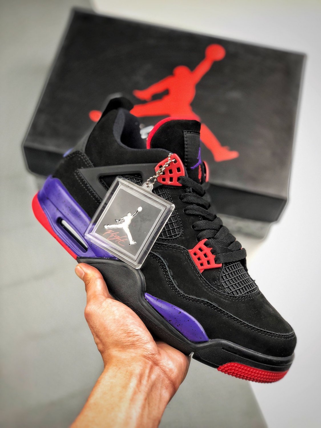 2024 & 2025 air jordan 4 nrg ‘raptors’ blackuniversity red-court purple