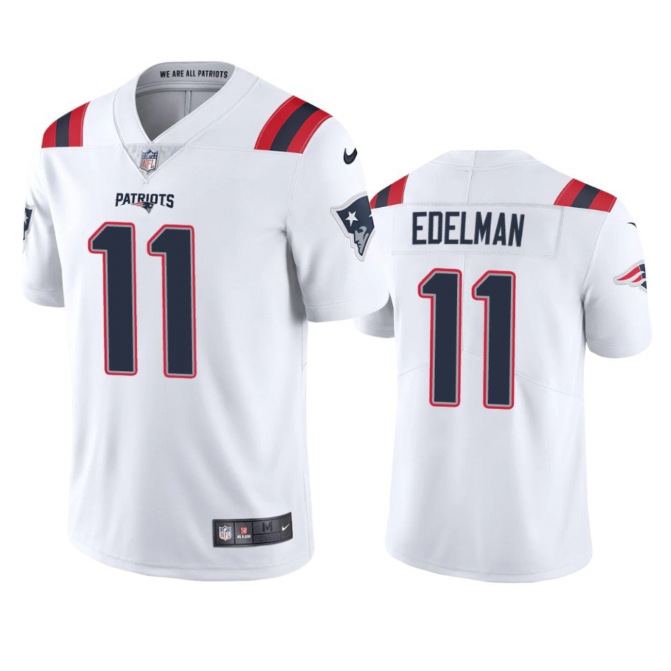 Men's Julian Edelman New England Patriots color rush jersey whtie
