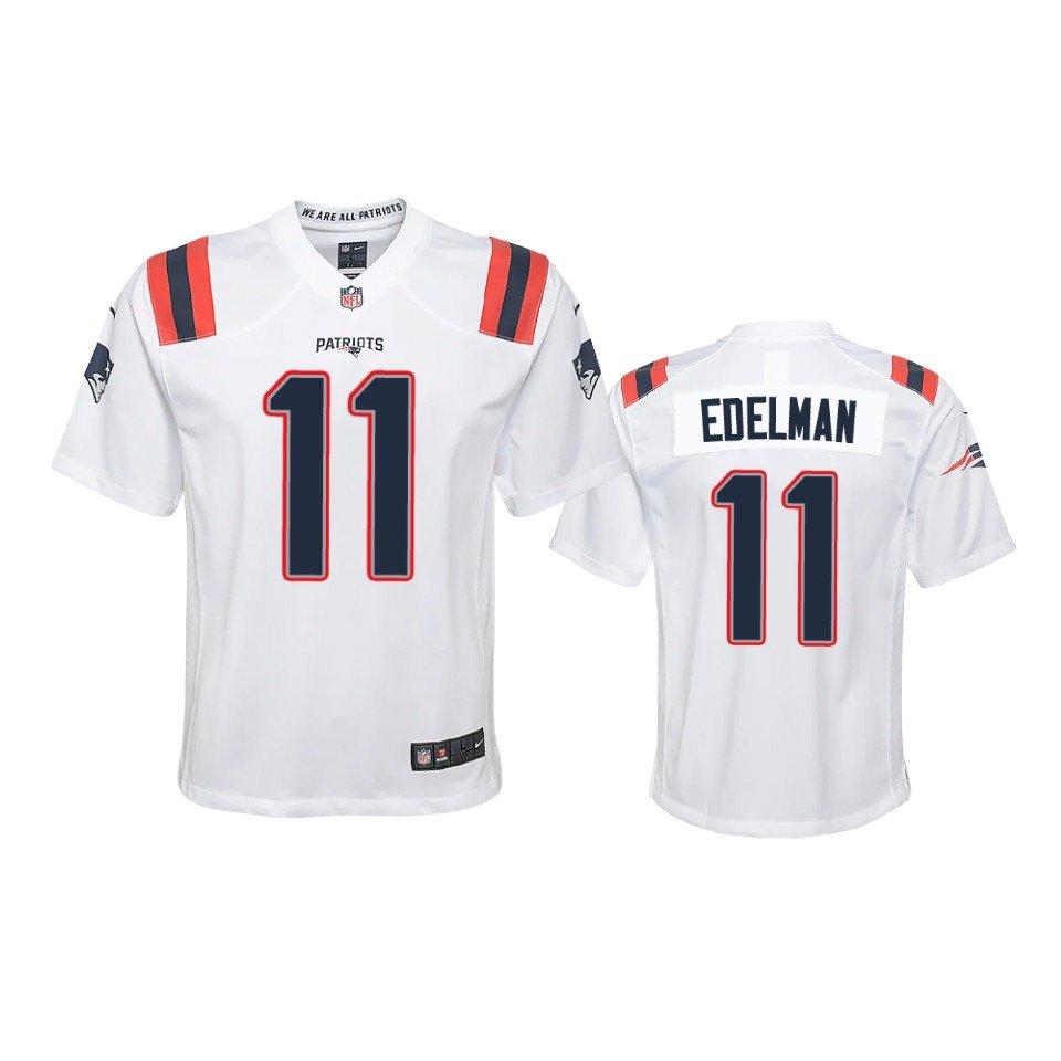 Youth boys Julian Edelman New England Patriots color rush jersey white