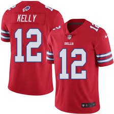 Men's jim kelly buffalo bills color rush jersey red