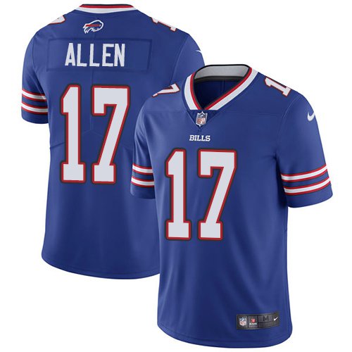 Men's Buffalo Bills #17 Josh Allen color rush Limited jersey blue