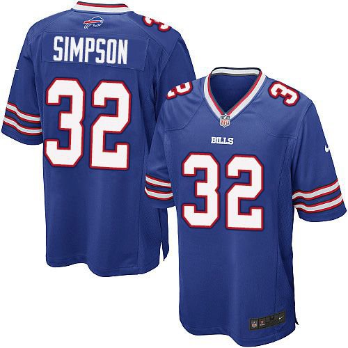 Men's O.J. Simpson Buffalo Bills jersey blue