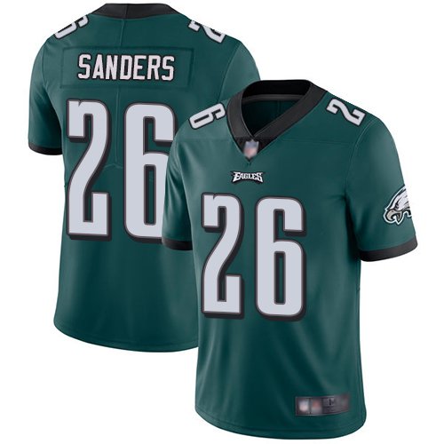 Youth Miles Sanders Philadelphia Eagles color rush jersey teal green