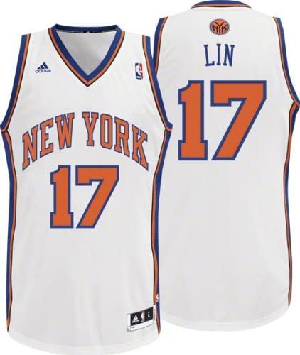 Men's Jeremy Lin Knicks 17 jersey white