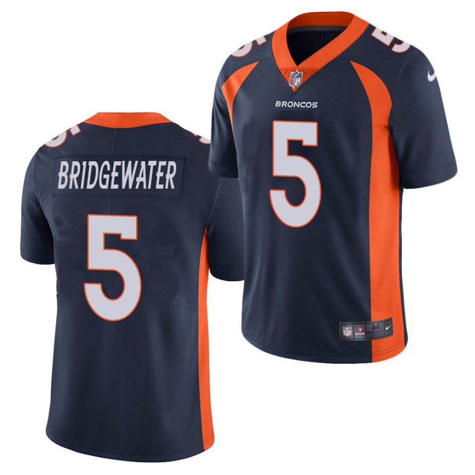 Men & Youth Teddy Bridgewater Denver Broncos 5 color rush jersey navy