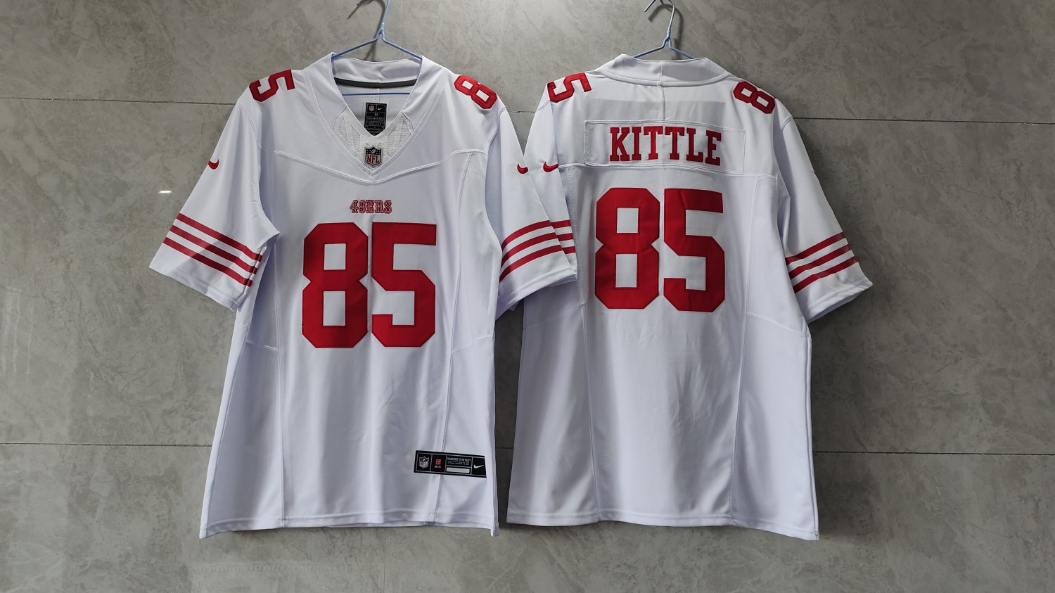 Men's 49ers #85 George Kittle White 2023 F.U.S.E Vapor Untouchable ...
