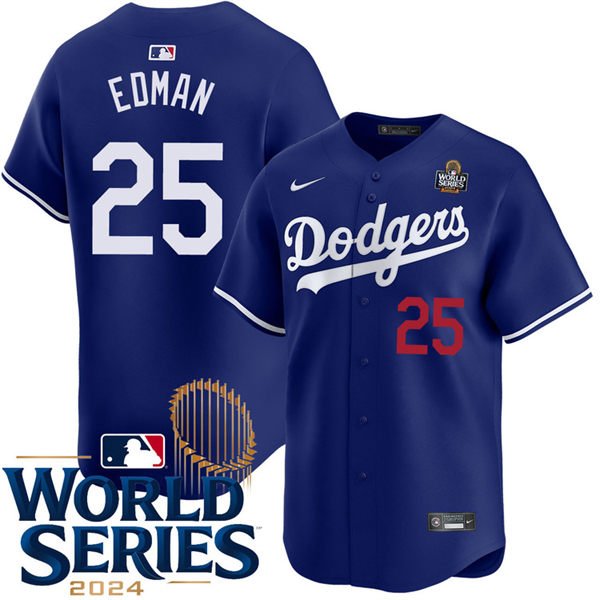 Mens Los Angeles Dodgers #25 Tommy Edman Nike Royal Alternate Limited ...