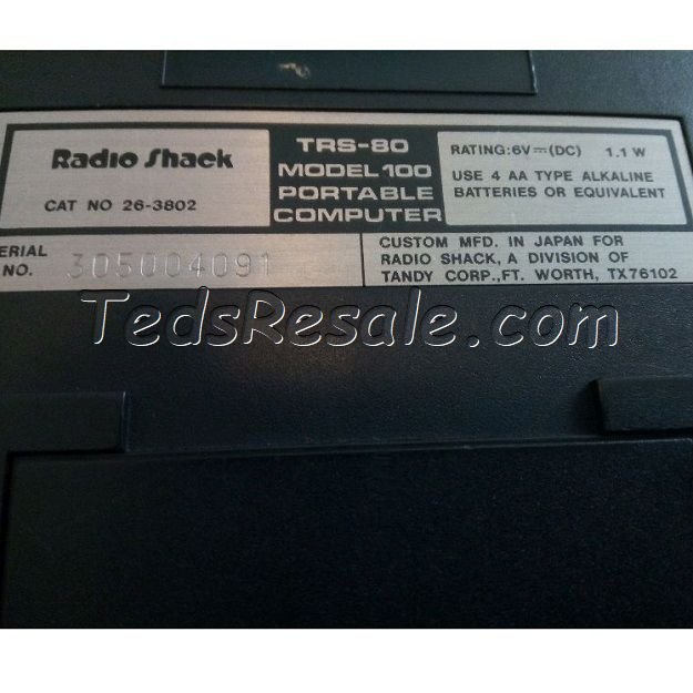 TRS-80 Model 100 Portable Computer Radio Shack Tandy