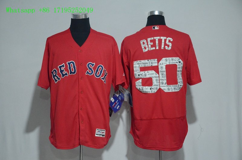 50 Mookie Betts Stitched Baseball Jersey Color red 1